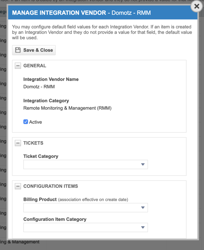 Domotz Autotask Integration - Setting up Domotz with Autotask PSA