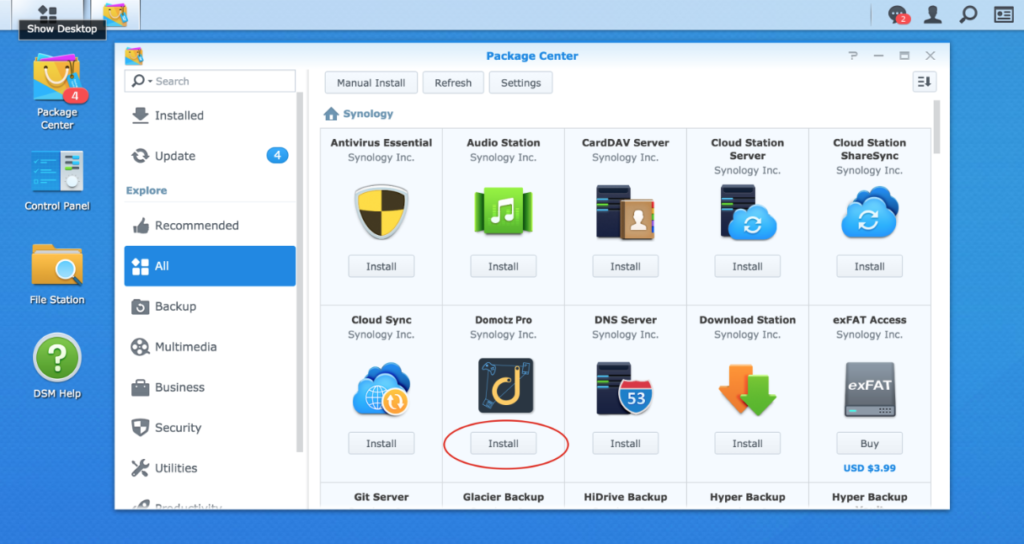 Synology - Install Domotz Network Monitoring System on Synology