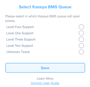 Domotz Kaseya BMS integration - Setting up Domotz with Kaseya BMS