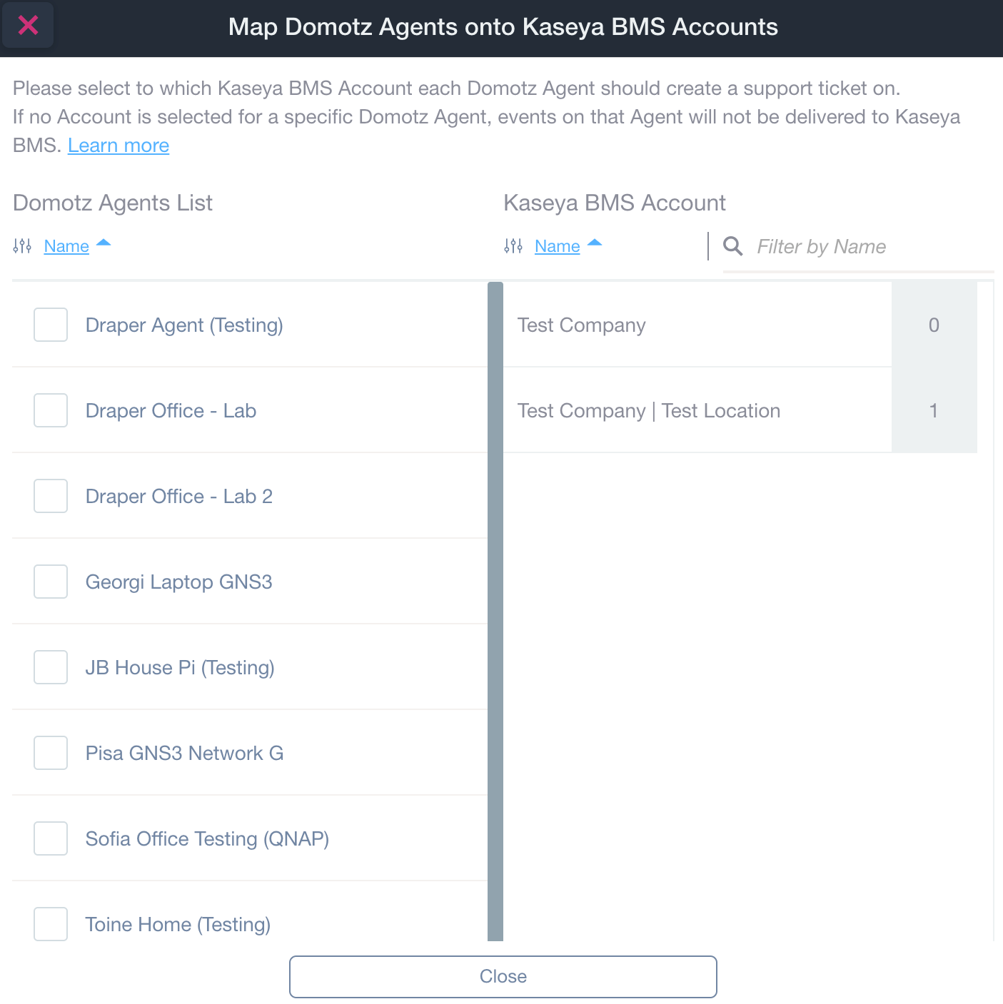 Domotz Kaseya BMS integration - Setting up Domotz with Kaseya BMS