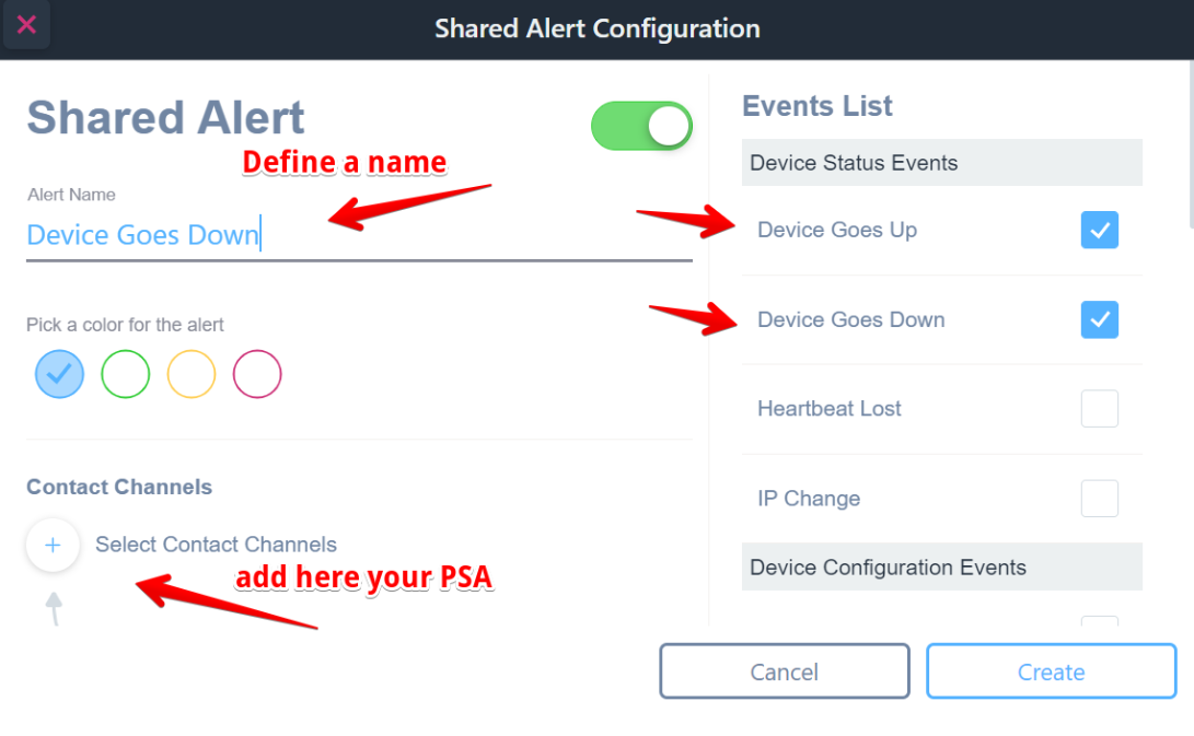 Shared Alert Events for Network Monitoring and Management