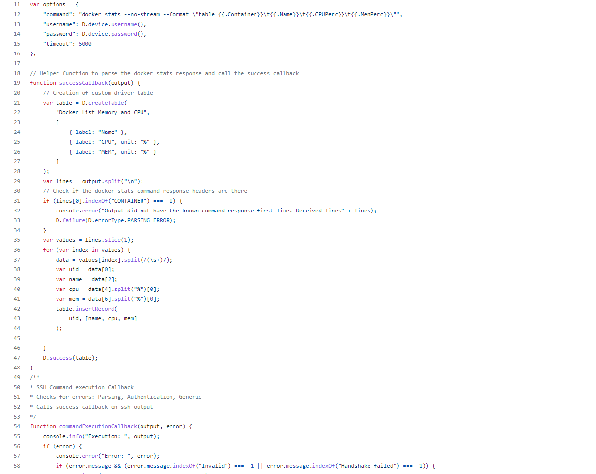 Creating custom driver table variables