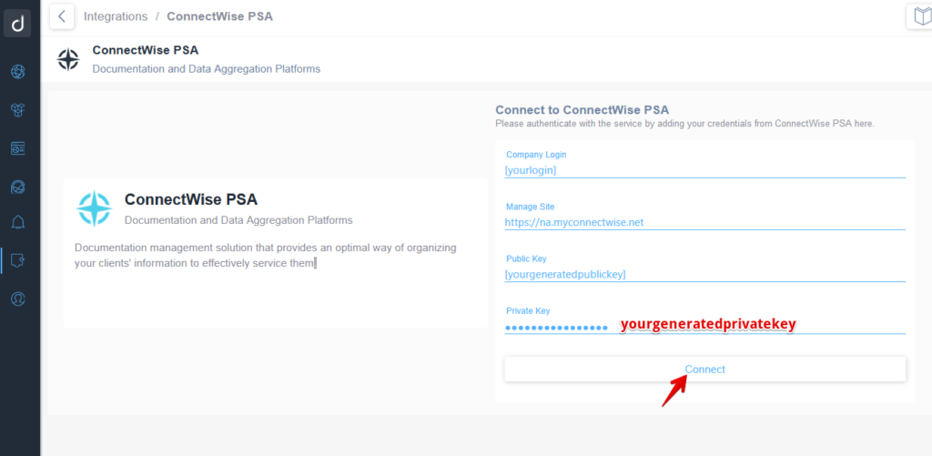 ConnectWise PSA - Documentation - Domotz Help Center