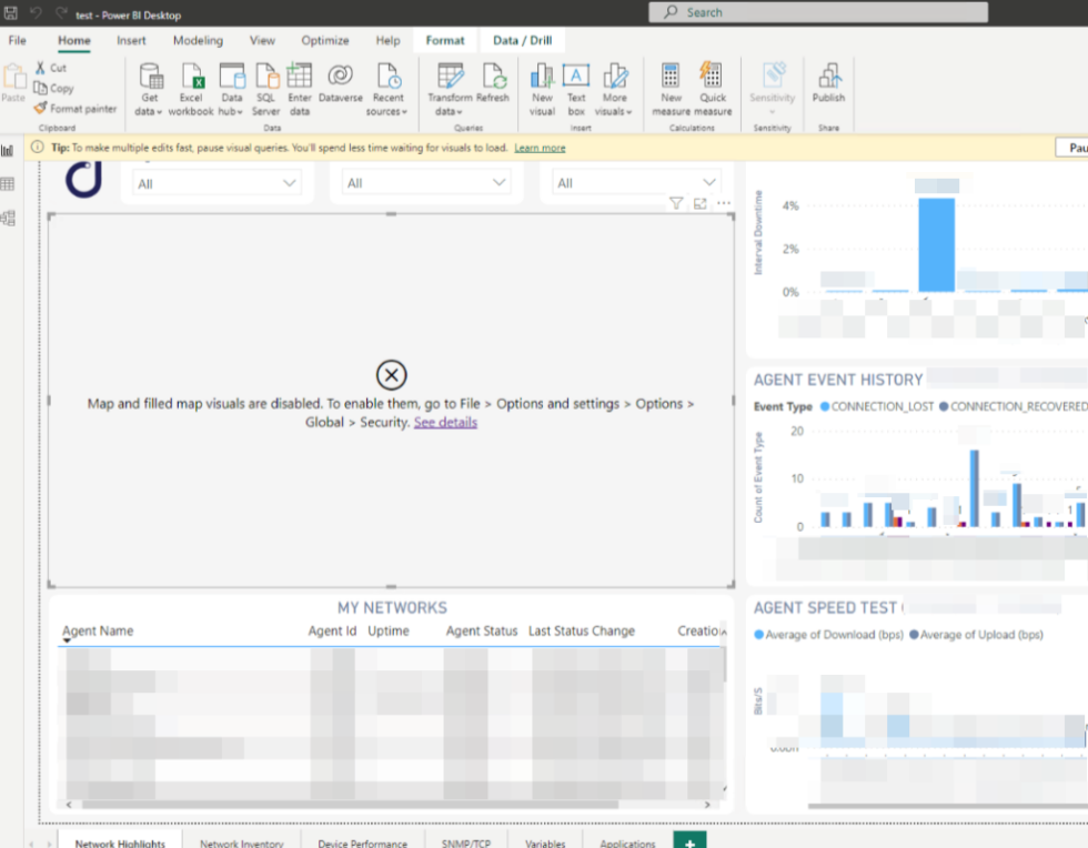 Power BI: create custom network reports