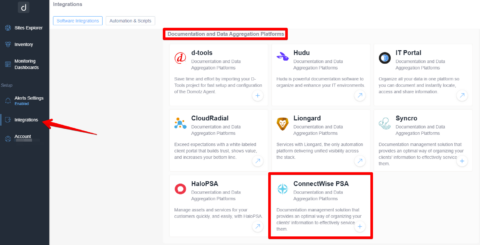 ConnectWise PSA - Documentation - Domotz Help Center