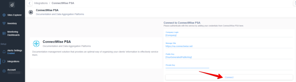 ConnectWise PSA - Documentation - Domotz Help Center