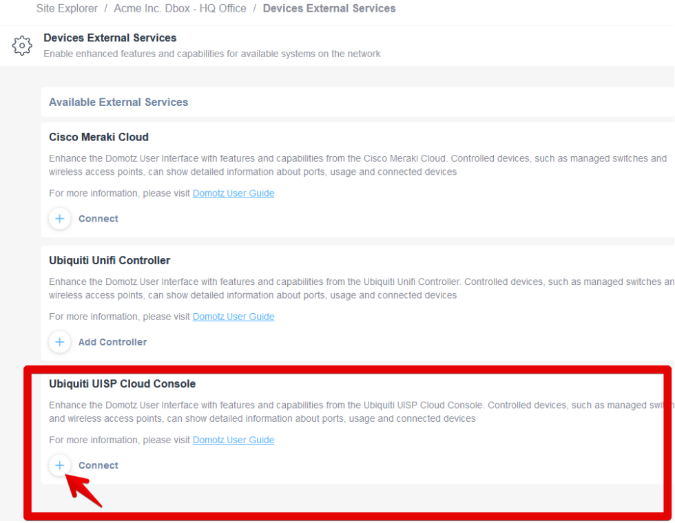 Ubiquiti UISP Cloud Console Integration - Domotz Help Center