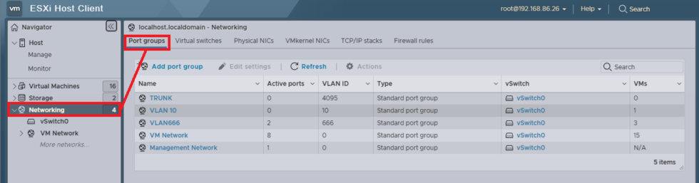 Configuring VLANs on VMware ESXi - Domotz Help Center