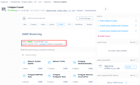 How to configure SNMP on a FortiGate - Domotz Help Center